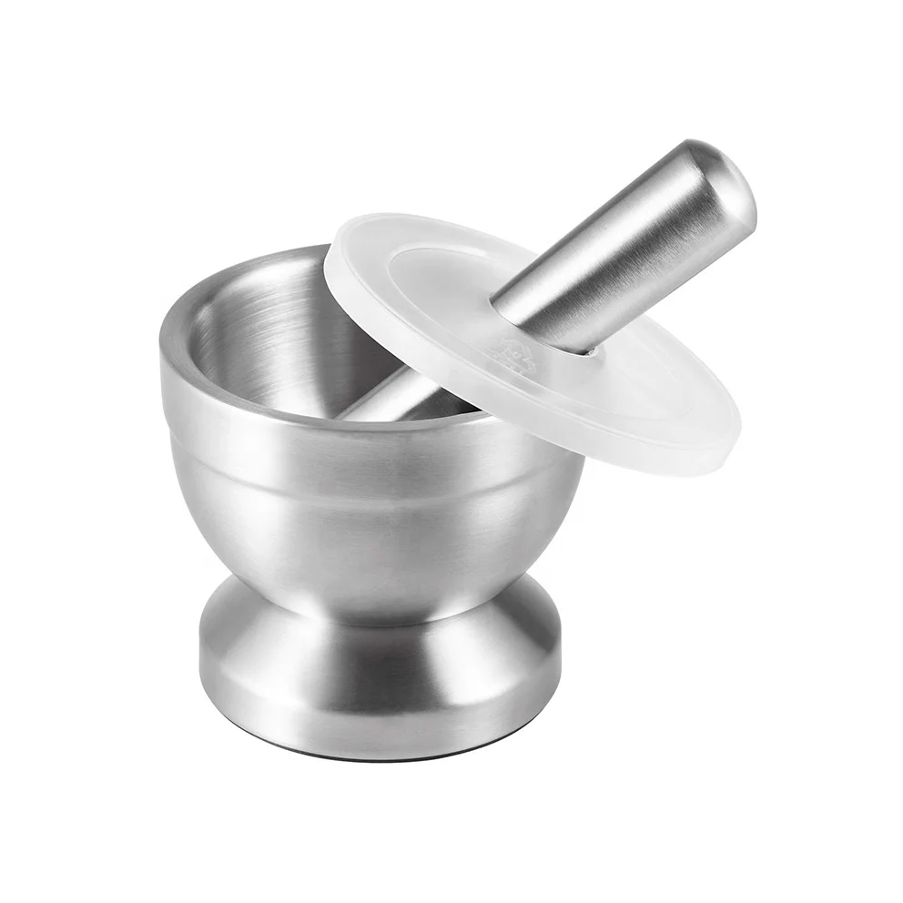 Kitchen Utensils Grind Tool Heavy Duty Garlic Press 304 Brushed Spice ...