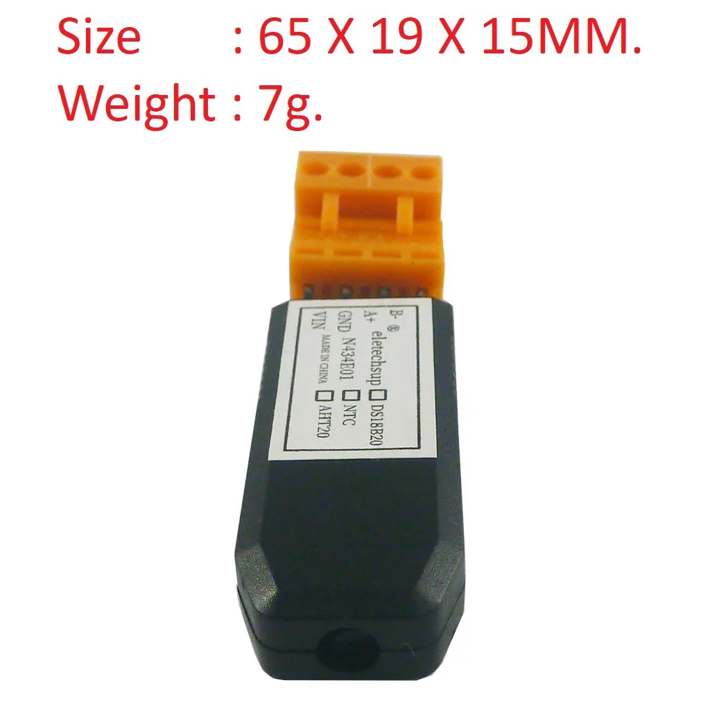 Built-in DS18B20/NTC/AHT20 RS485 Temperature and Humidity Sensor Modbus ...