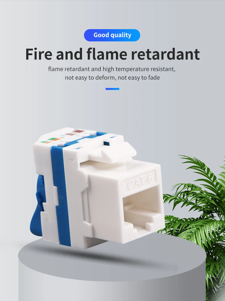 Utp Cat5/cat5e/cat6 Keystone Jack Safelectron Rj45 180 Degree Network Keystone Jack Toolless ...