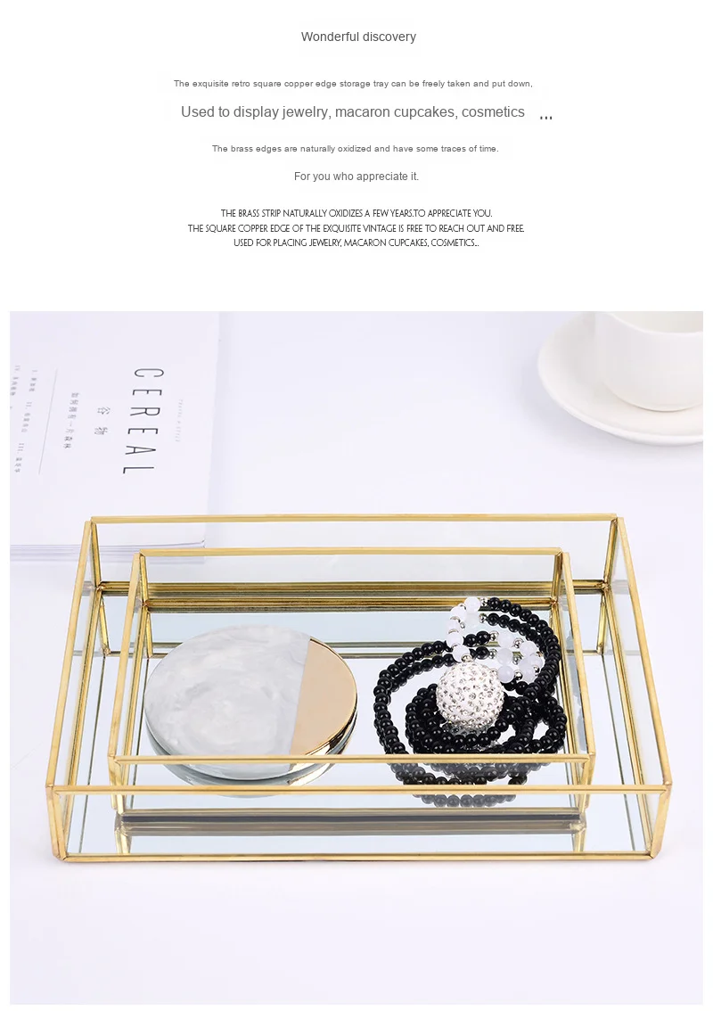 Modern Glass Storage Tray For Aromatherapy & Jewelry - Multifunctional