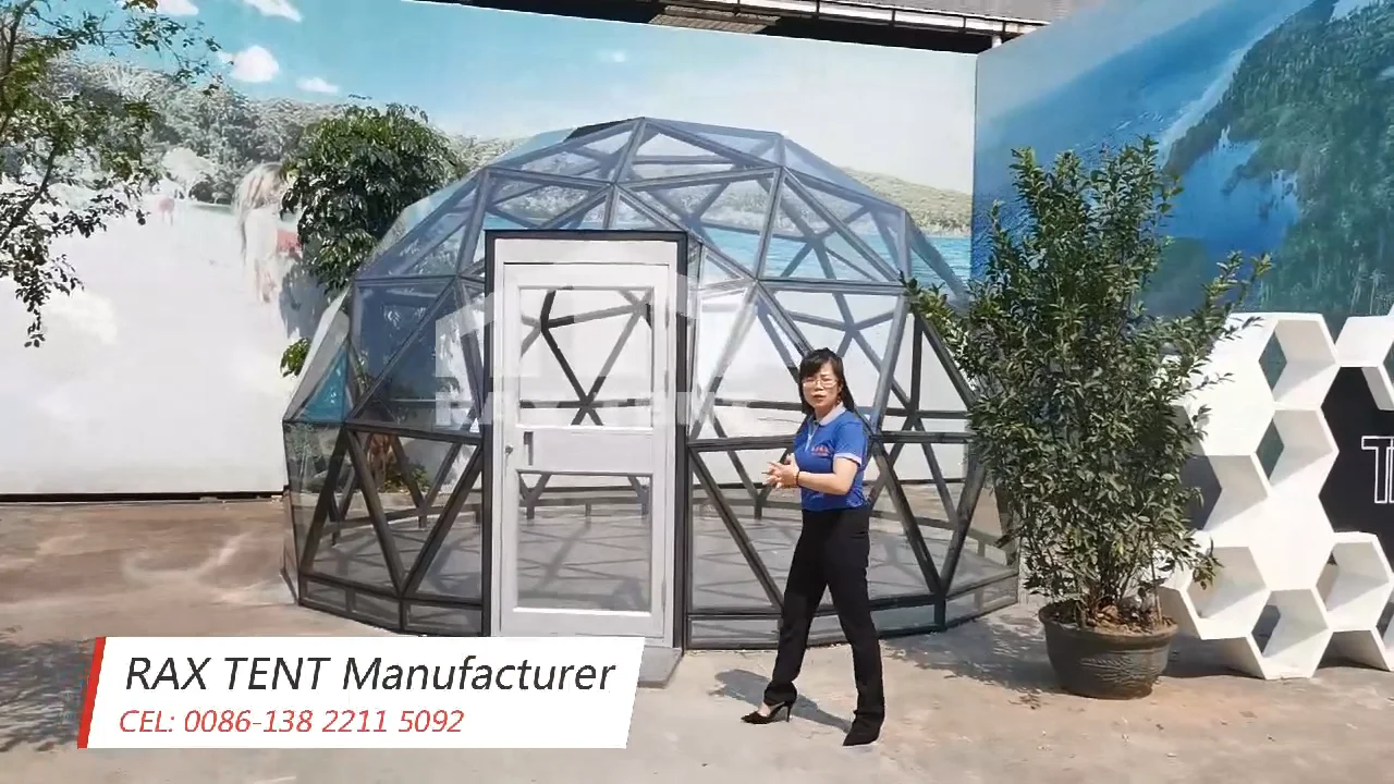 Fully Transparent 5m Glass Dome Tent For Luxury Hotel Tent,Resort And ...