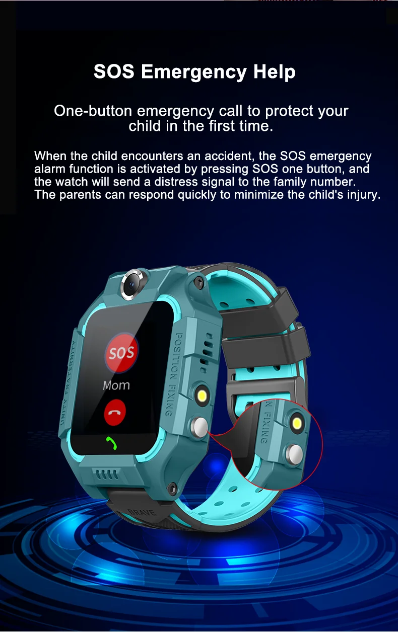 Q19f Waterproof Z6 Kids Smartwatch Anak Jam Tangan Watch Gps Tracking ...