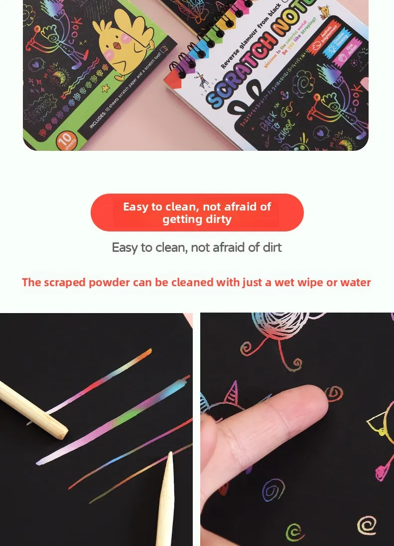 Wholesale Children Dazzling Colorful Diy Fun Scratch Painting Creative ...