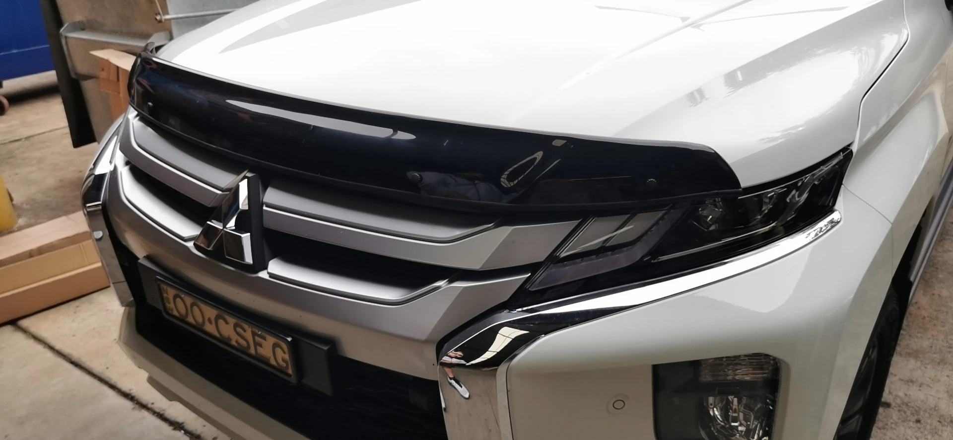 Bonnet Protector for MISUBISHI L200 TRITON 19-22 Acrylic Matte Black ...