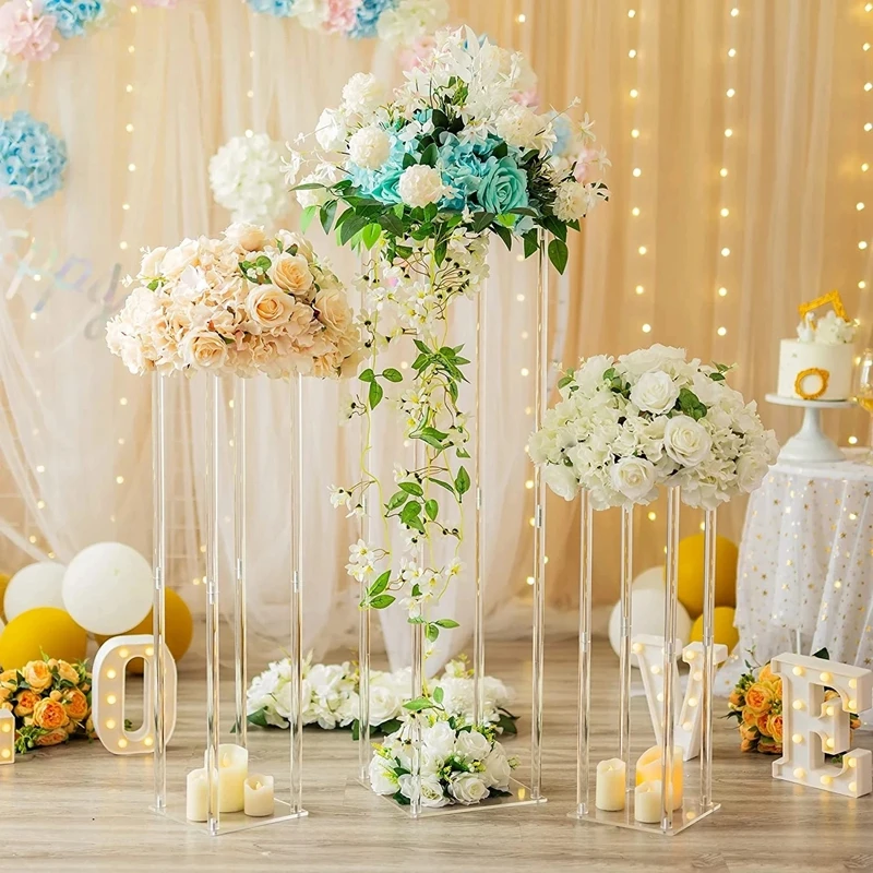Acrylic Flower Stand Wedding Centerpieces Marriage Decorations Supplies ...