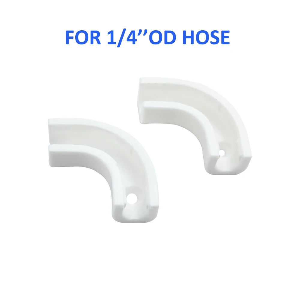 1/4 3/8 Inch PE Hose Water Pipe Flow Bend Clip 90 Degree Fixing Clamp ...