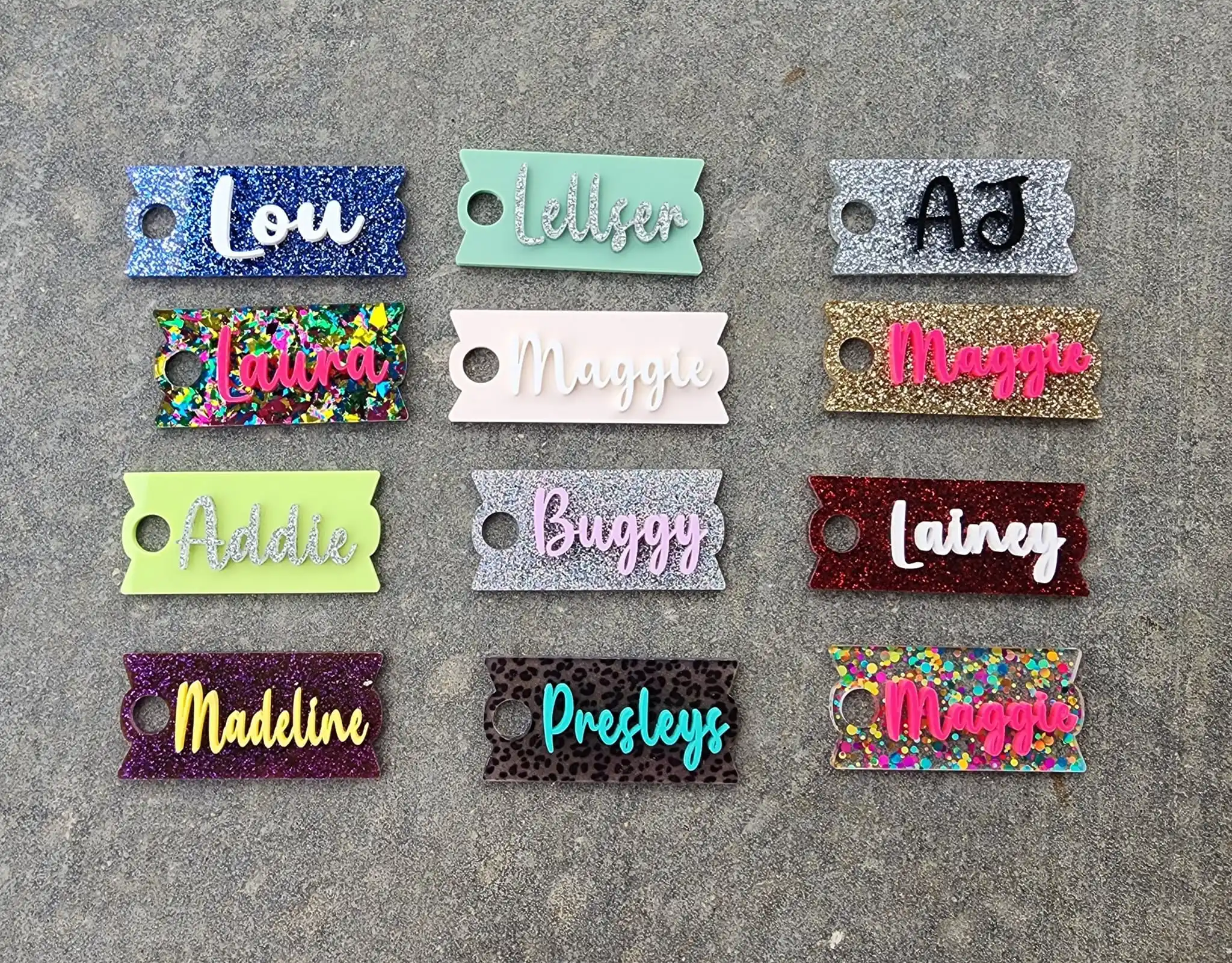Acrylic Name Plates - Personalized Lid Toppers for Cups