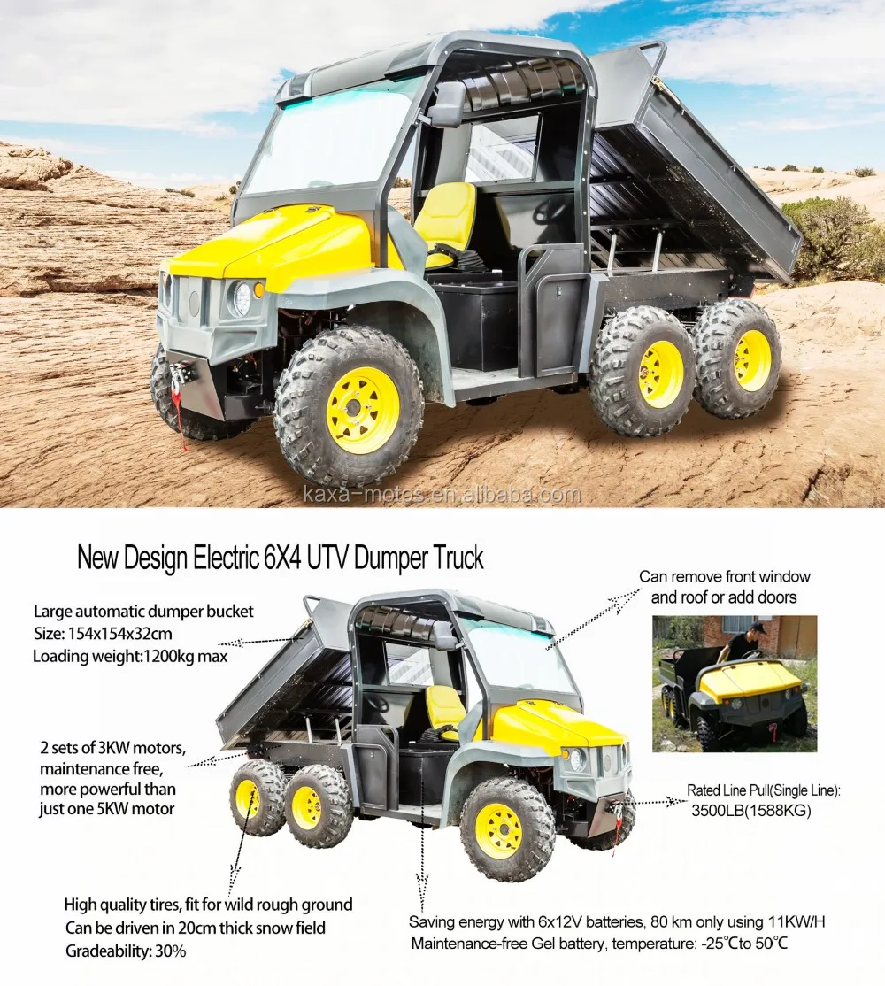 3kwx2sets Electric Farm UTV - Efficient 4WD Tractors