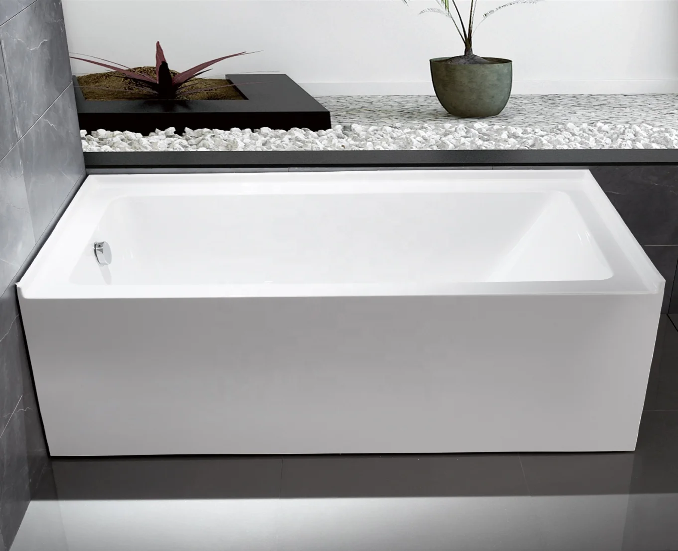 Big Alcove Bathtub Vertical Two Sided Sample Tub Acrylic Bathtub With ...