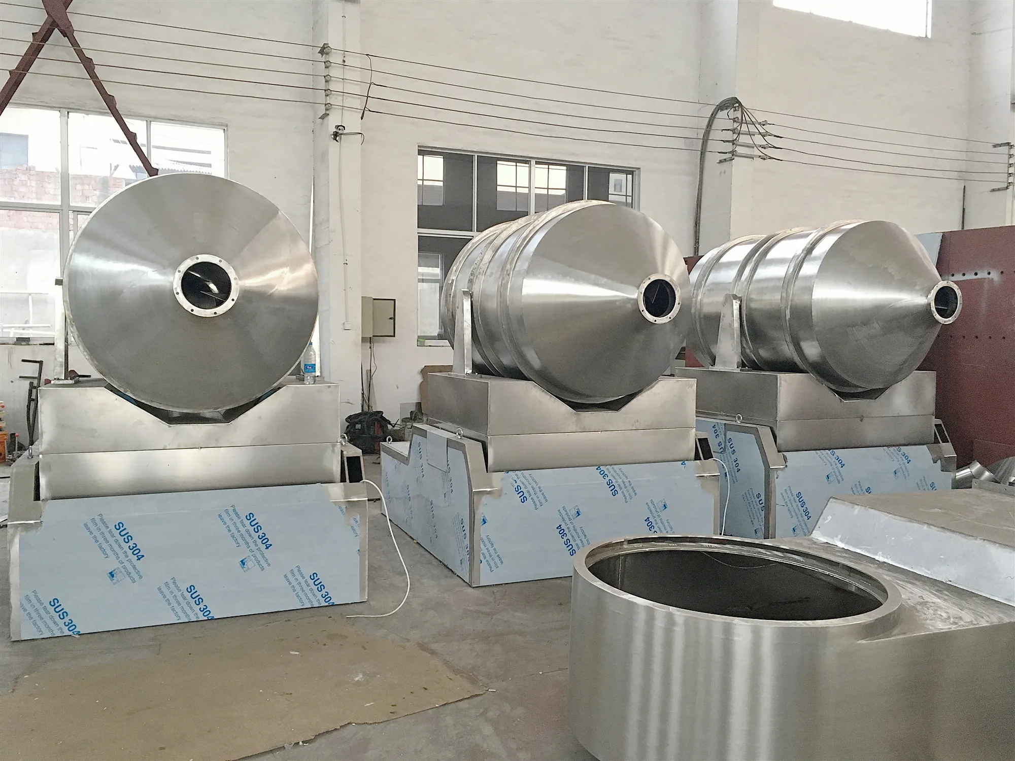 Industrial Stainless Steel 2D Rotary Drum Batch Mixer