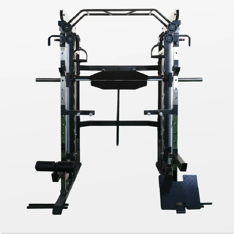 Professional Multi-functional Gym Equipment Squat Rack And Smith Machine With Power Cage For ...
