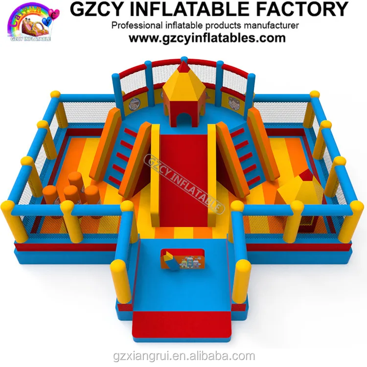 Commercial Grade Giant Inflatable Playgrounds Inflatable Fun City With ...