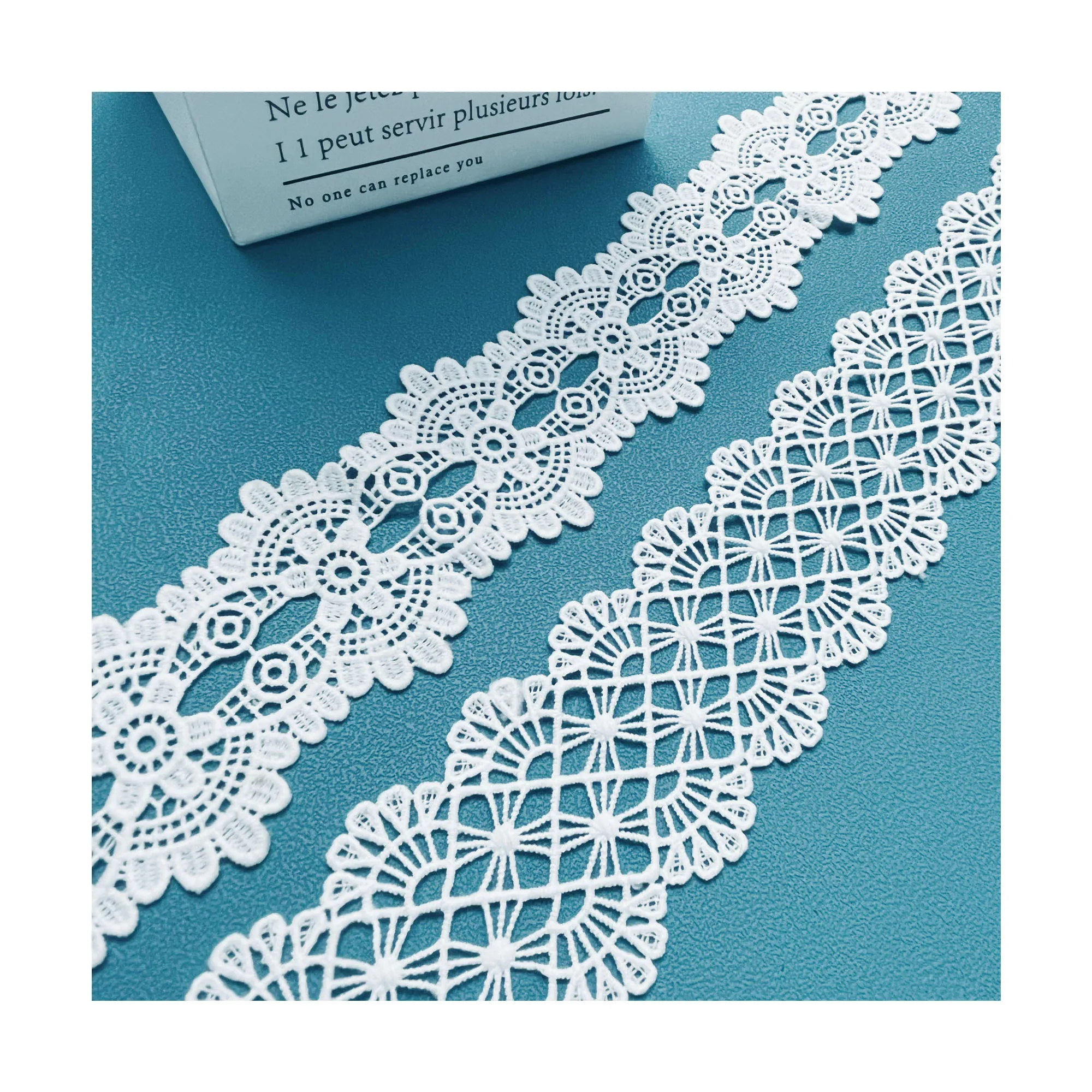 High Quality Openwork Lace Water-soluble Embroidery White Lace Trim ...