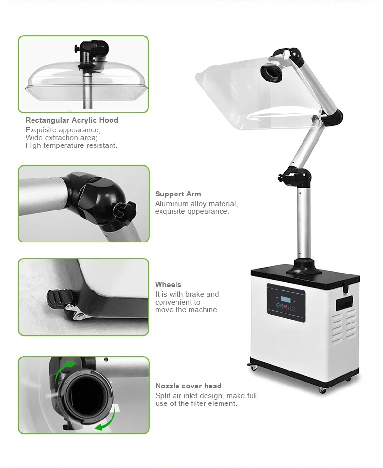 Fume Extractor And Dust Extractor For Beauty Hair Nail Salon - Buy Fume ...