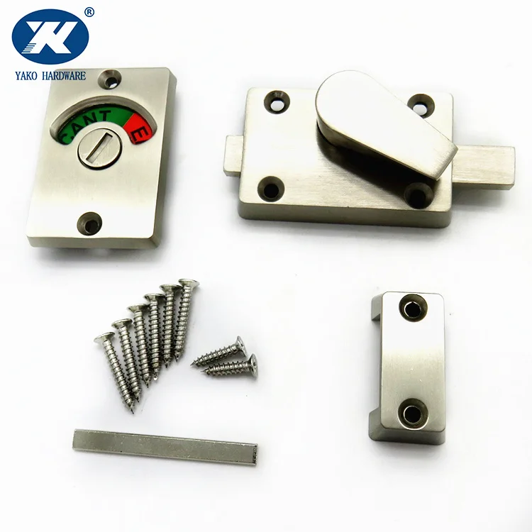 Bathroom Zinc Alloy Latch Toilet Partition Door Lock Public Toilet Lock ...
