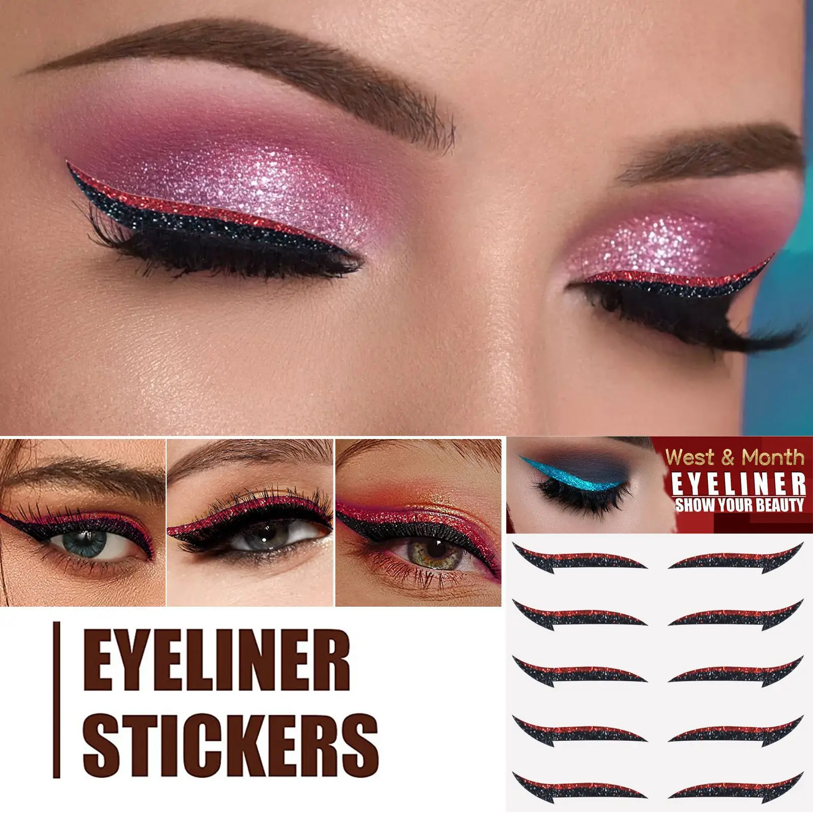 Fashionable Self-Adhesive Eyeshadow Sticker for Stage Makeup Tattoo ...