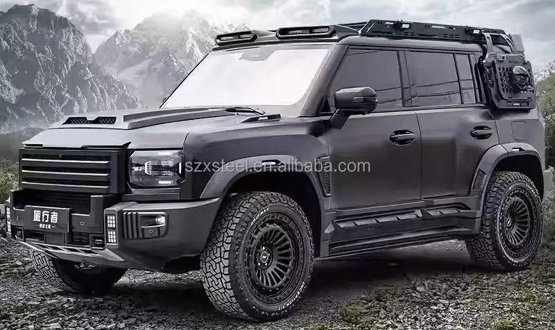 For Jetour T2 Body Kit Includes Ladder Luggage Rack Dome Light Spoiler ...