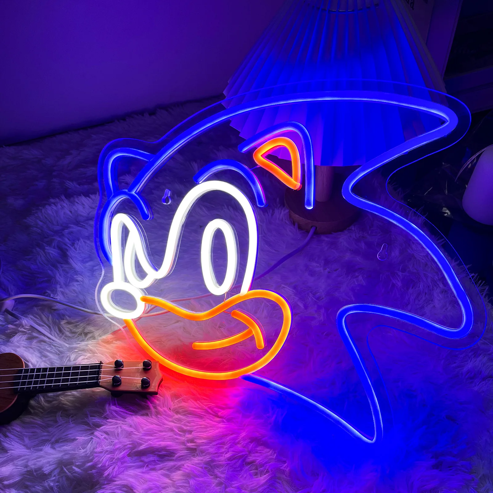 Custom Sonic Neon Light Sign LED Anime Figure for Night Club Wall Decor ...
