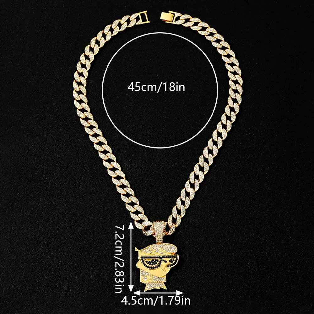 Cross-Border Hip-Hop Queen Portrait Necklace Fashion Jewelry for Men ...