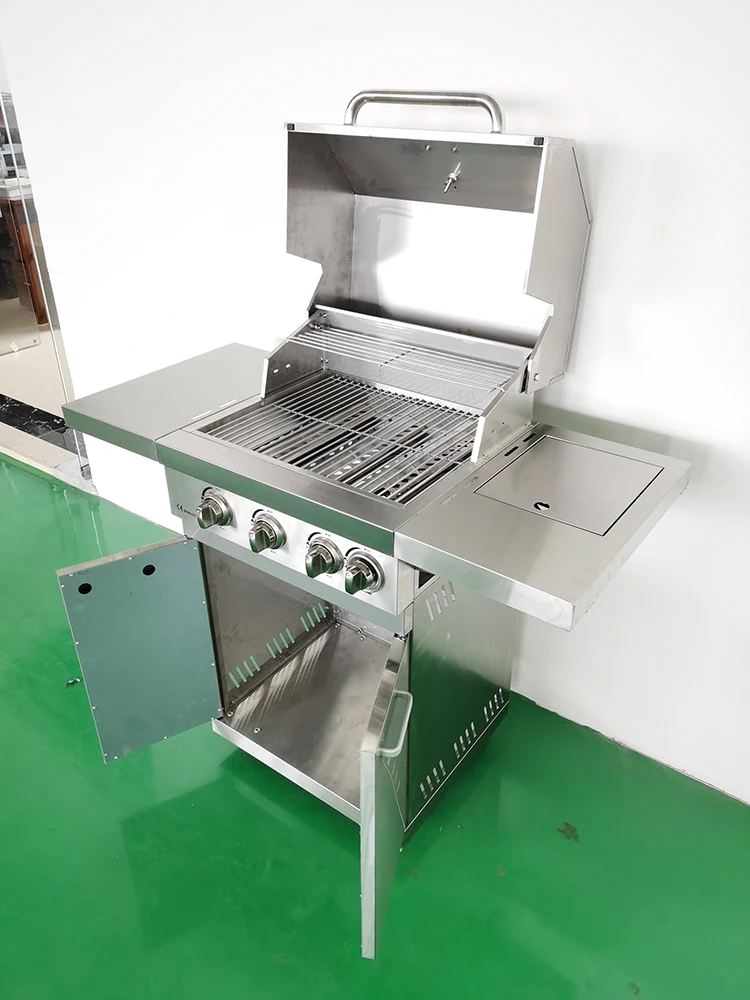 3 Burners Stainless Steel Spit Rotisserie Grill Gas BBQ