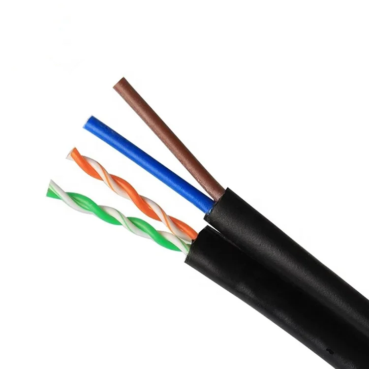 BC CCC CCA CCS cobre 2c trenzado cable de alimentación de PVC PE doble ...