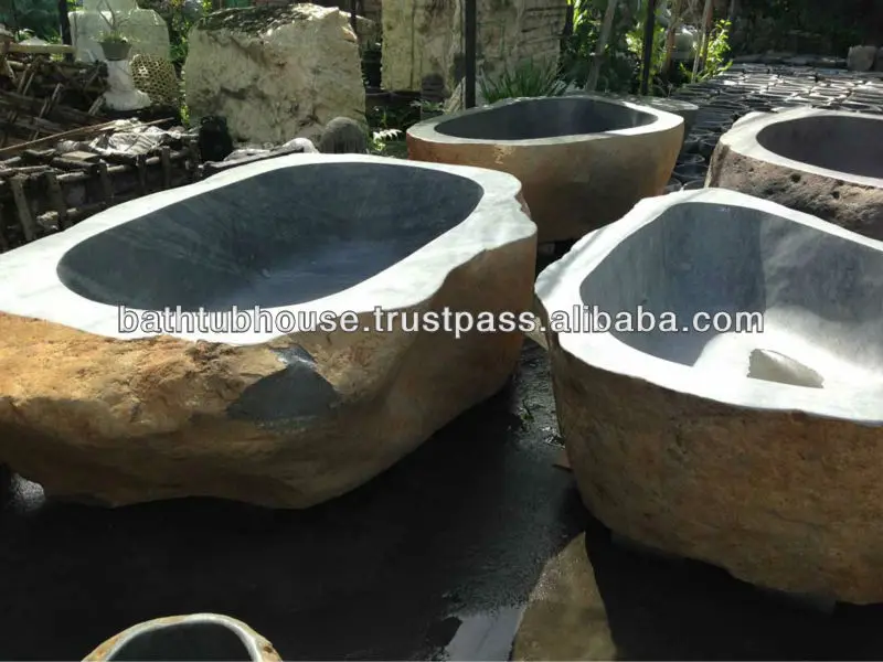 Stone Bathtub Nb001 - Soaking Luxury with Natural River Stone