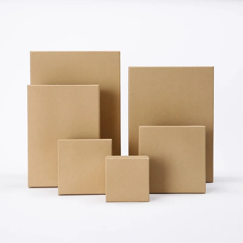 Custom Square Kraft Box with Separate Lid - Greyboard Paper Box Gift Box