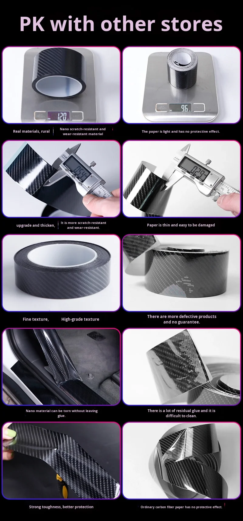 Car Scratch Cover Strips - Durable & Waterproof Protection