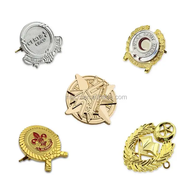Custom metal Logo Polic Badges Army uniform Emblems for Hat cap Cockade ...