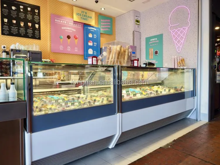 12 Pans Gelato Ice Cream Fridge Display Freezer - Snowland