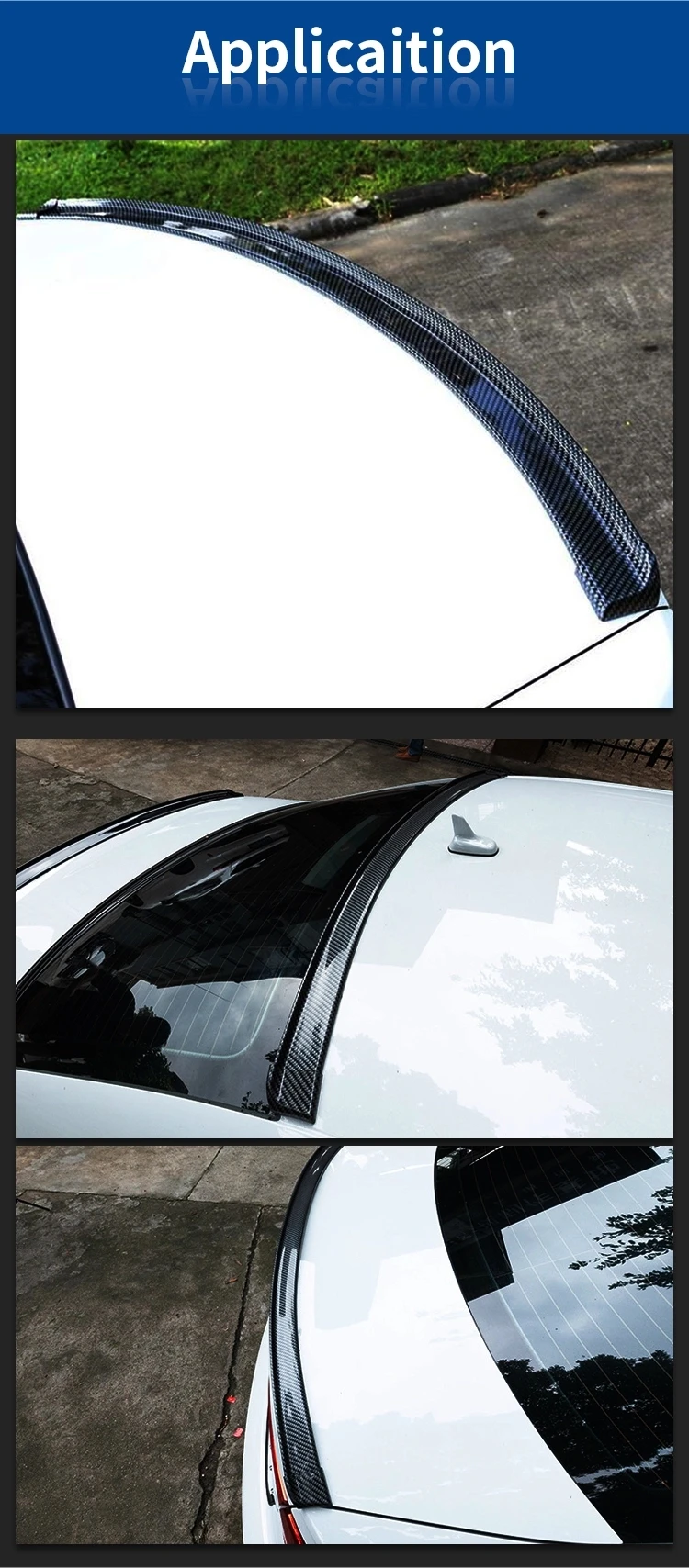 Jdm Car Racing Tuning Universal 3.5cm*1.5m Carbon Fiber 59 Wing Sticker ...