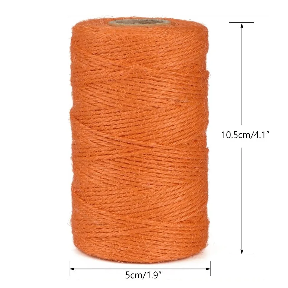 Vintage 2mm Jute Rope Cord String Twine Burlap Ribbon Diy Crafts 100m ...