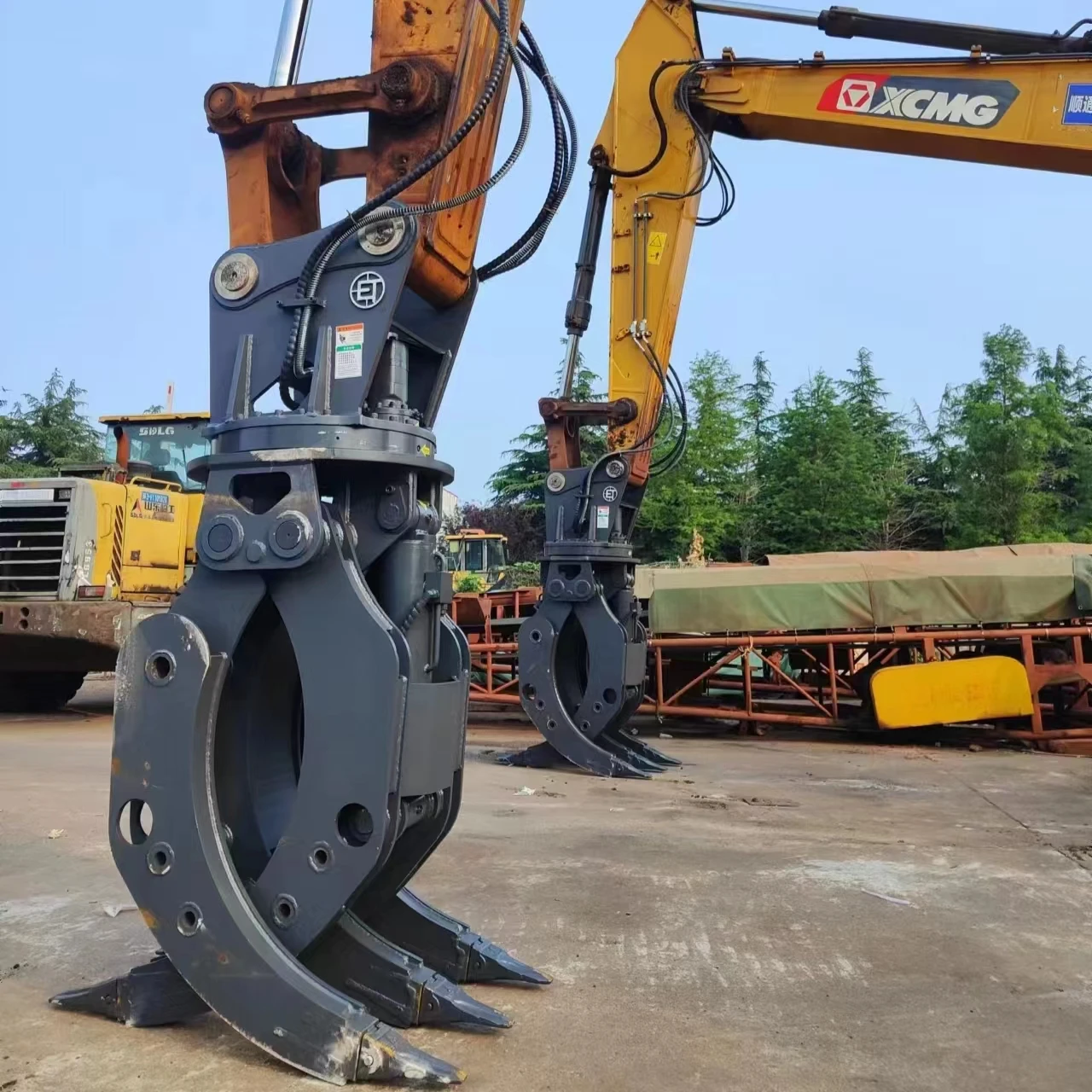 Excavator Wood Gripper/excavator Rotation Log Grapple/excavator Log ...