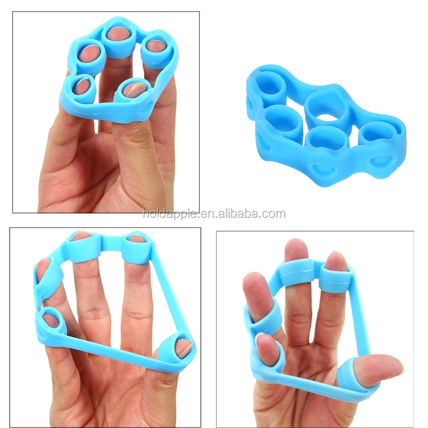 Silicone Finger Exerciser Hand Grip Strengthener Finger Trainer for ...
