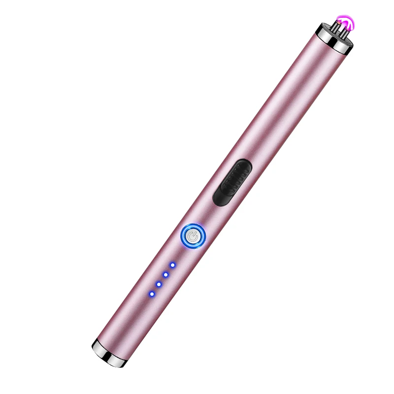 Upgraded Safety Push-pull Switch Usb Arc Lighter Long Neck And Led Real ...
