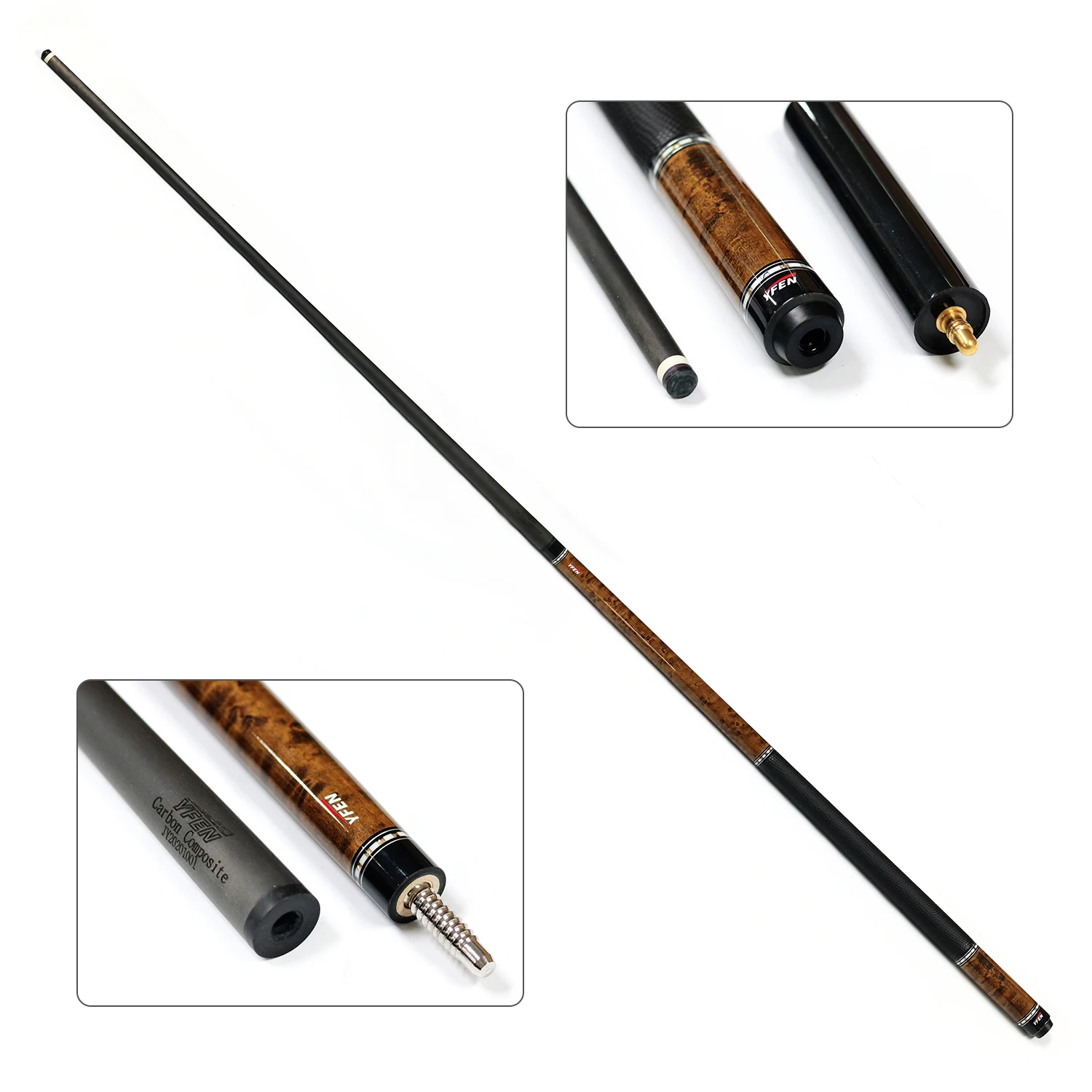 YFEN Billiard Pool Cue - Superior Quality Carbon Fiber Shaft