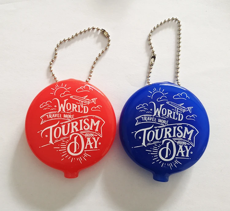 Customizable Round PVC Coin Purse for Promotional Gifts & Keychain 옵션