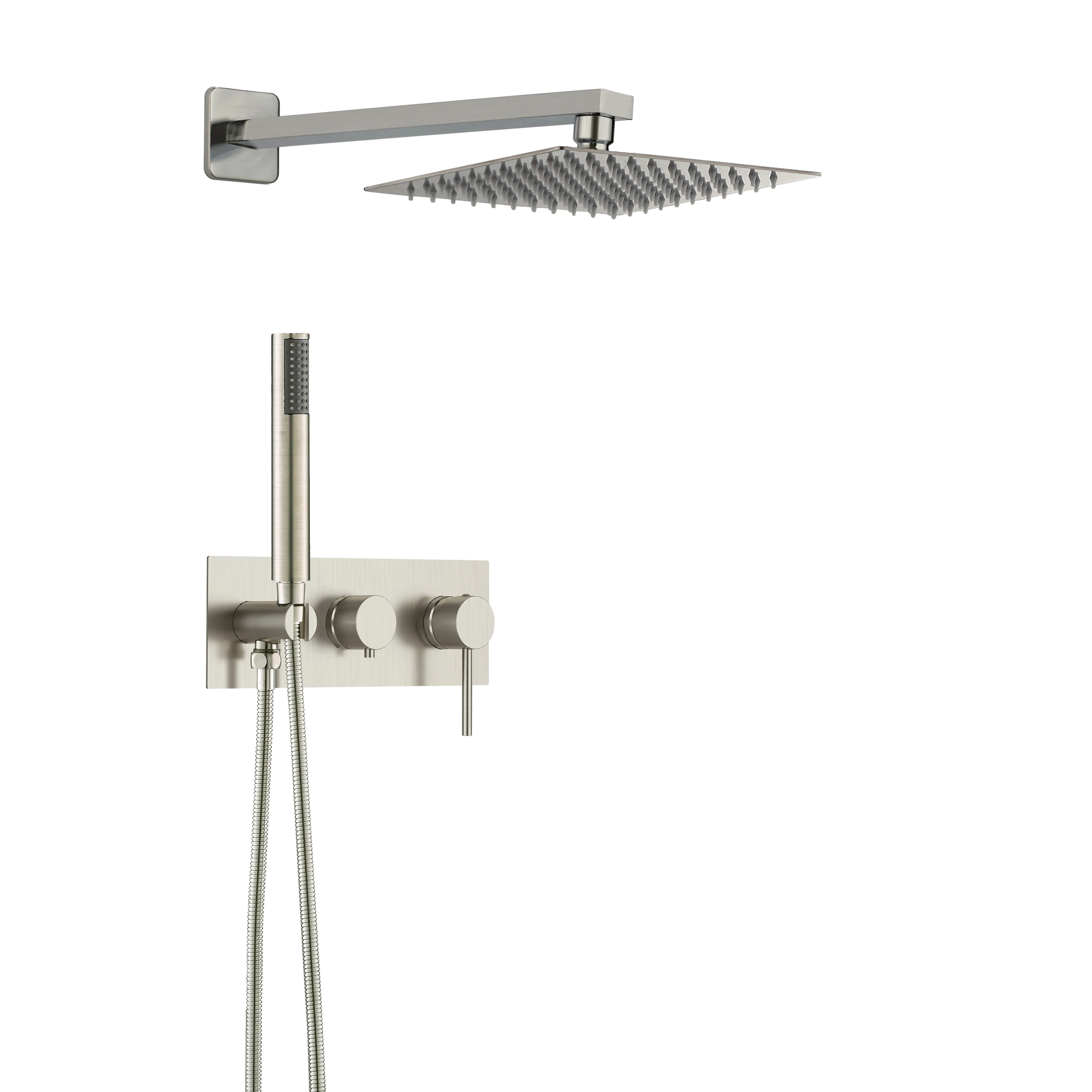 Rain Bath Shower Taps Mixer Stainless Steel Concealed Shower Set