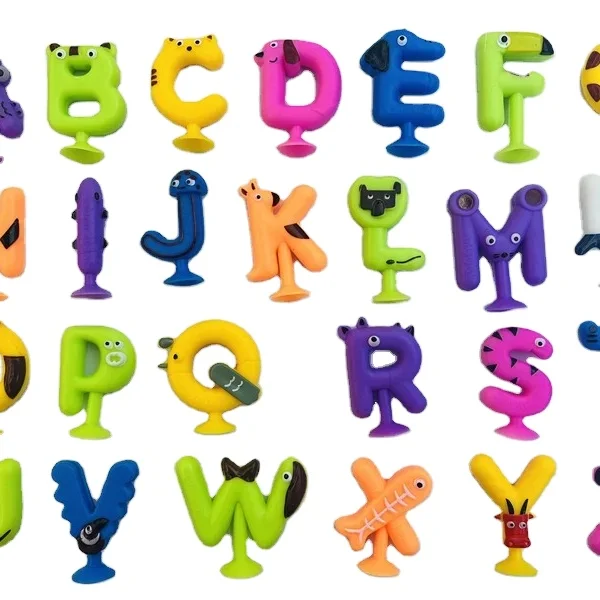Suction Cup Letters Toys,Cute Animal Alphabet Colorful Uppercase ...