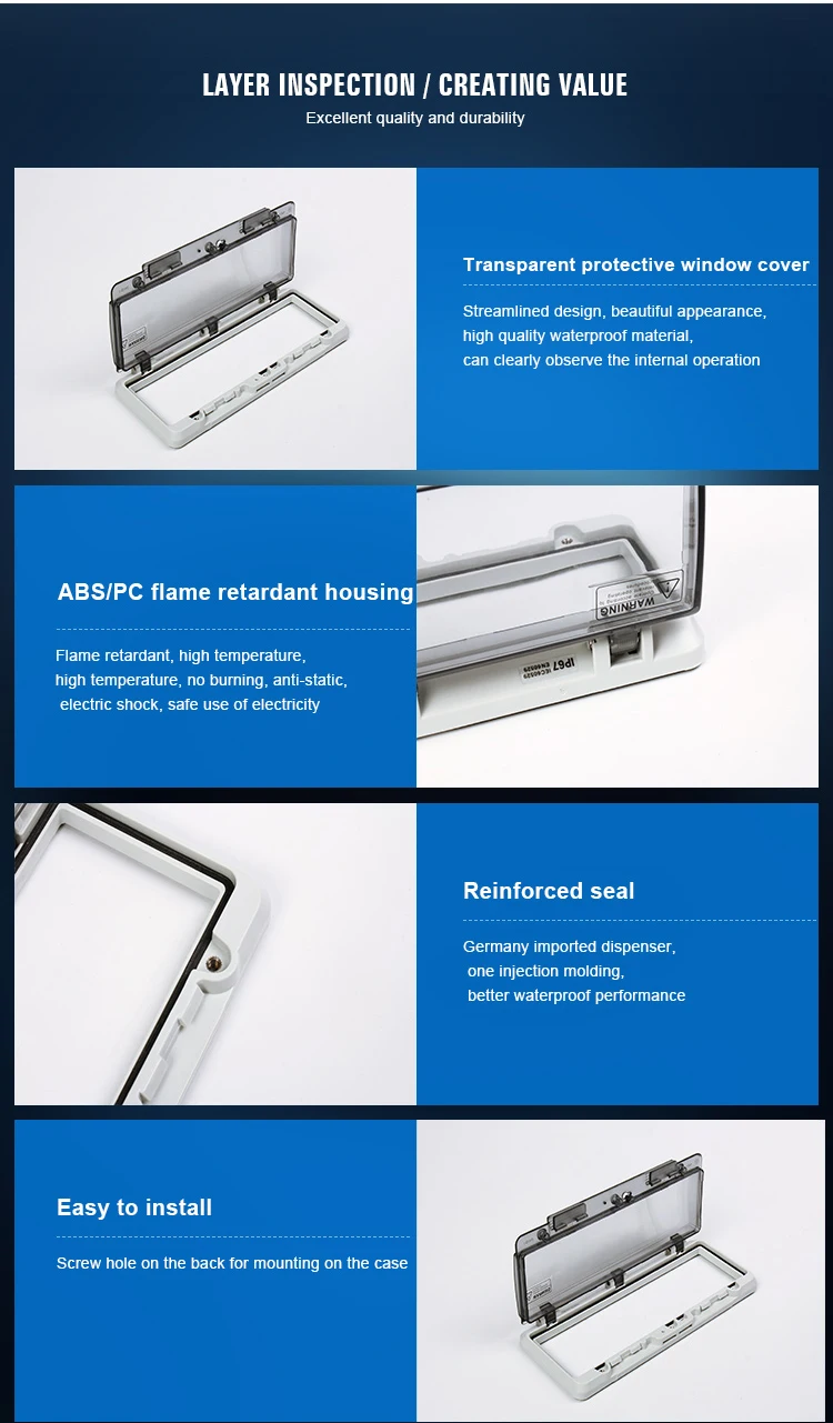 Plastic Weatherproof Ip67 12 Way Transparent Contact Protective Window ...