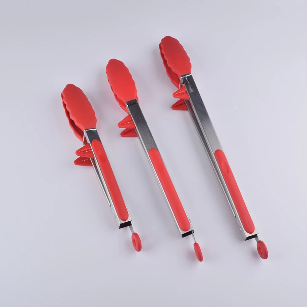 3 Sizes Silicone Kitchen Mini Tongs Non-stick Food Clip Stainless Steel ... 3 Sizes Silicone Kitchen Mini Tongs Non-stick Food Clip Stainless Steel ...