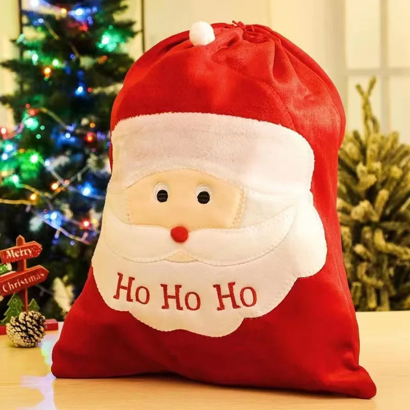100*70cm Extra Large Christmas Red Velvet Santa Claus Present Sack Gift ...