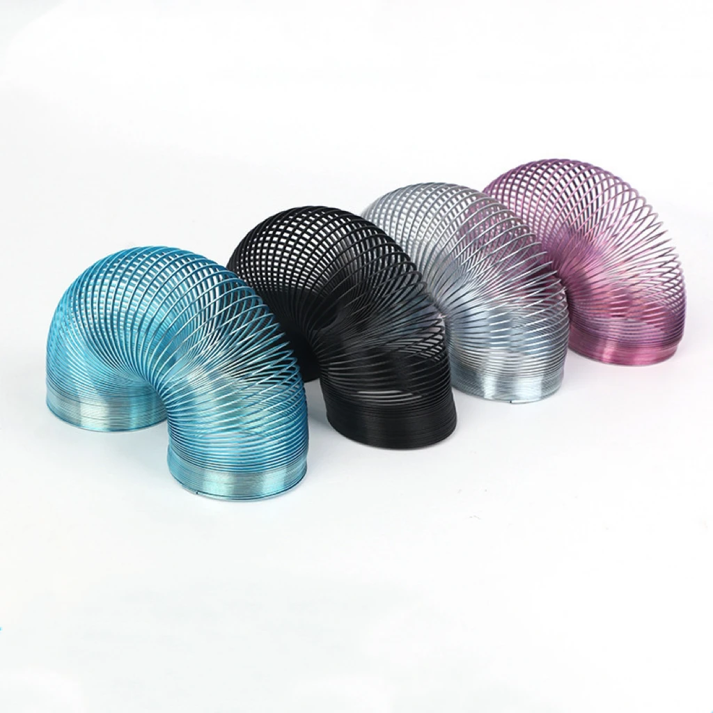 Colorful Rainbow Circle Folding Magic Spring Coil Toy