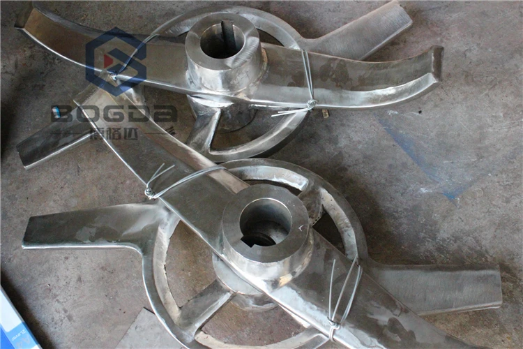 Stainless Steel Three Paddles Blades for High Speed Heating Plastic Mixer