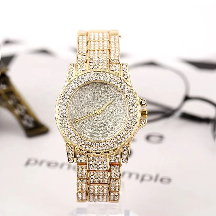 Luxury Bling Bling Crystal Ladies Rhinestones Watches
