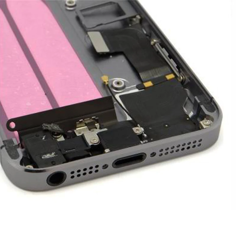 Custom Mobile Phone Back Housing Cover Panel For Iphone 5s Body Red 24k Gold Replacement With ...