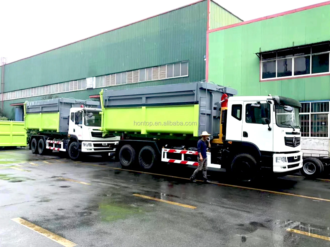 6x4 New Dongfeng 25m3 Hydraulic Detachable Container Garbage Trucks ...