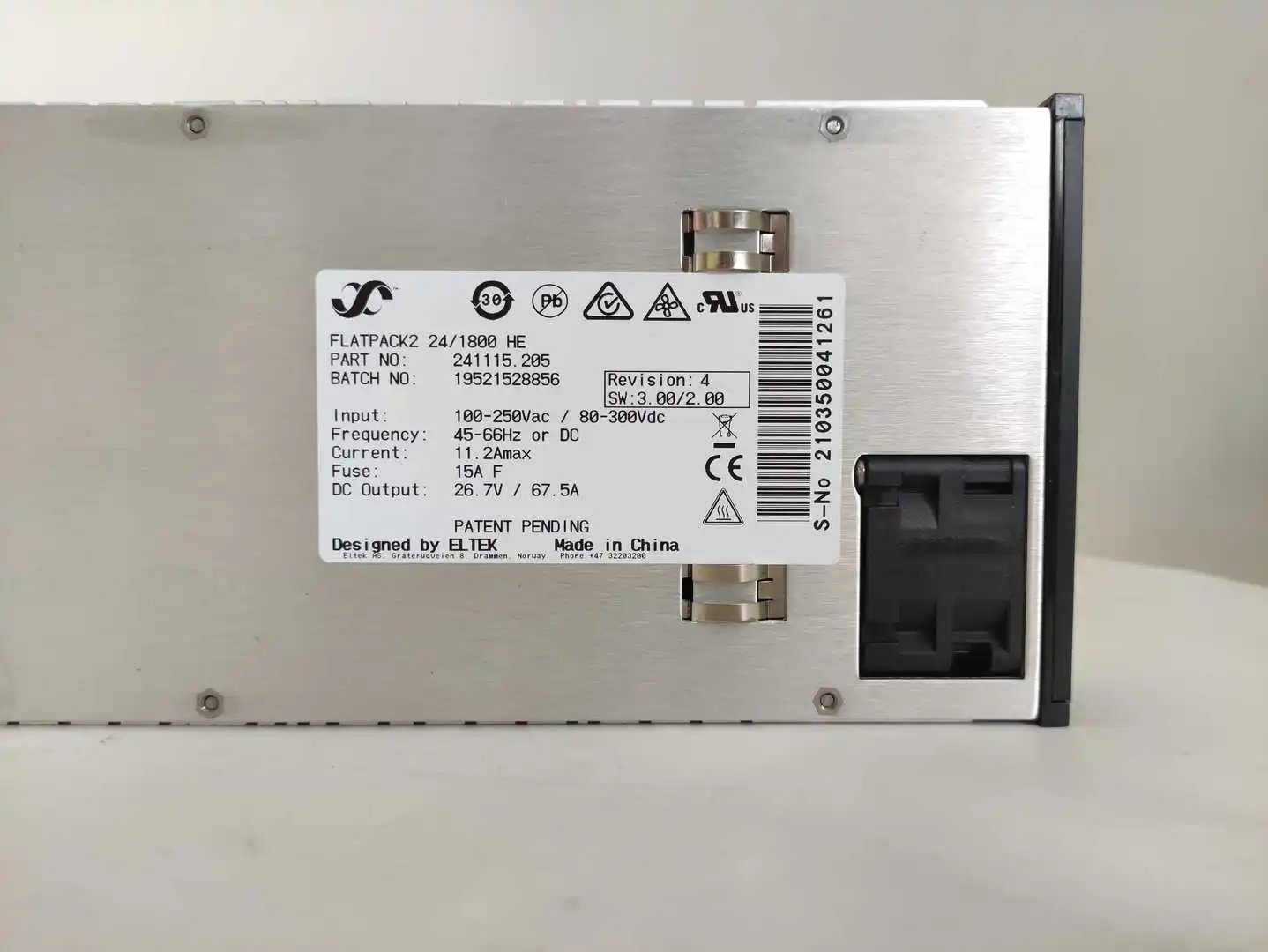 24v 1800w Communication Network Power Supply Eltek Flatpack2 24/1800 He Rectifier Module Part No ...