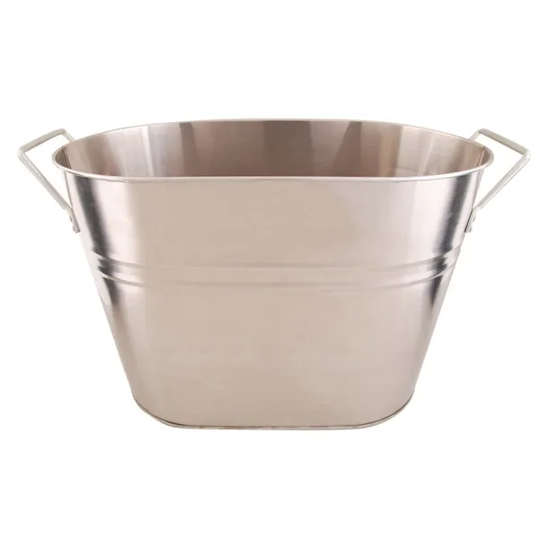Stainless Steel 430 Ice Large Bucket with Side Handles 17L Oval ...