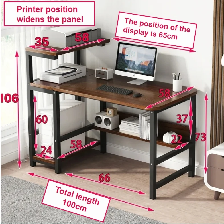 Simple Design Home/office Computer Desk With Printer Space For Study ...